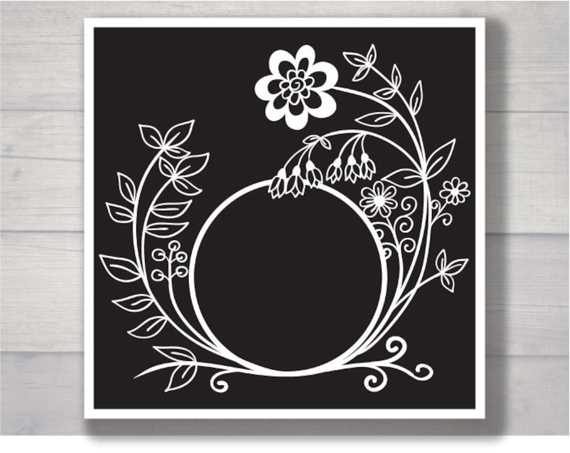 Spring Frame Svg Monogram Frame Svg Floral Frame Svg Floral | Etsy