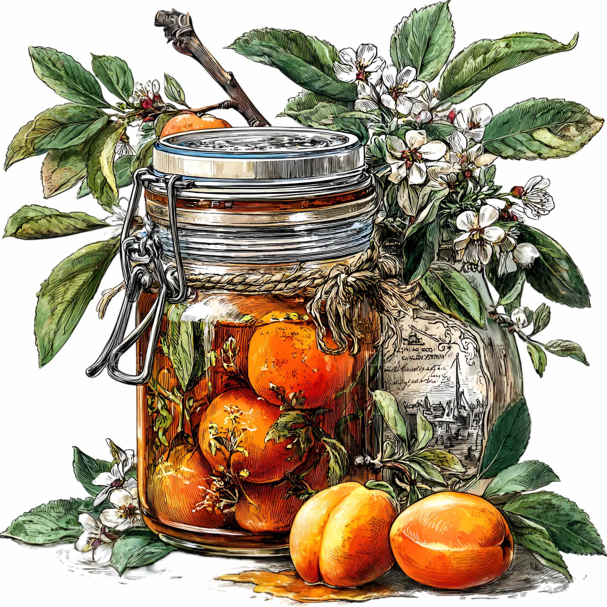 10 PNG Apricot Jam Clipart – Fruit Jar PNG – Digital Download for ...