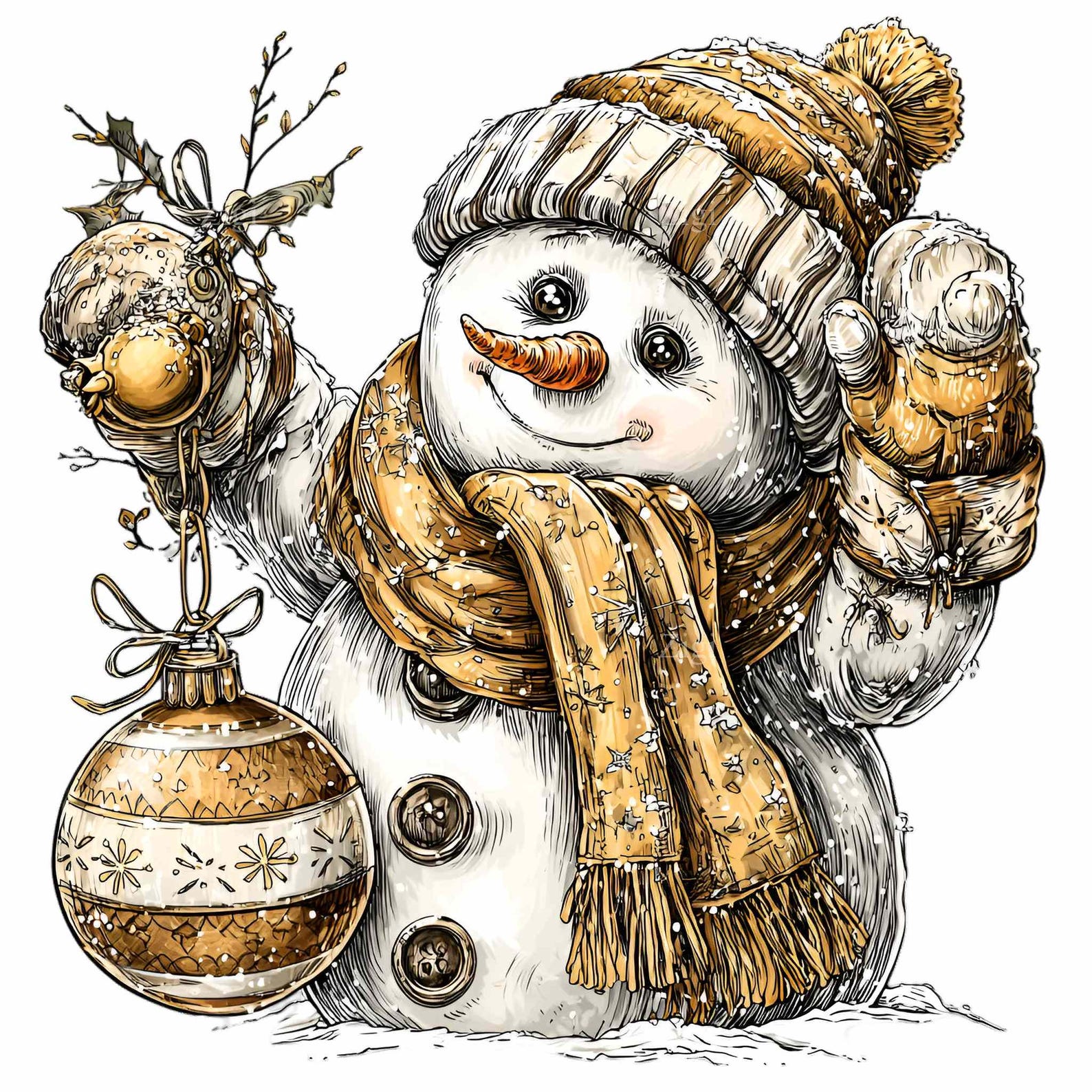 14 PNG Golden Snowman PNG Clipart – Elegant Snowman With Gold Hat and ...