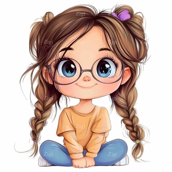 Girl Brown Hair Clipart