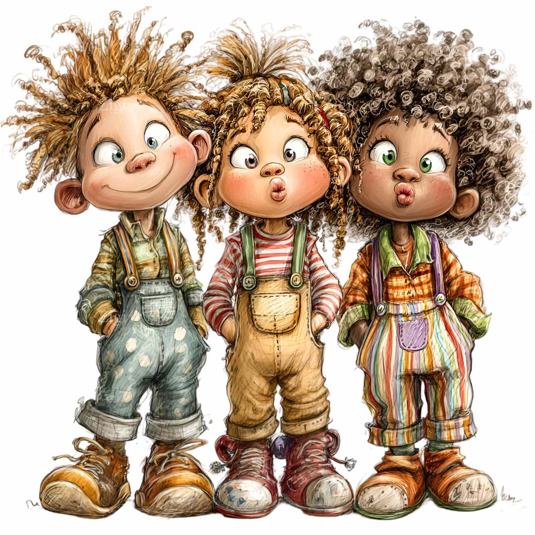14 PNG Cartoon Kids Clipart – Cute Children PNG – Playful Art for ...