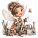 15 PNG Thread Spool Clipart – Sewing Fairy PNG – Cute Craft Art for ...