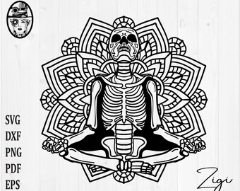 Skeleton Yoga Svg - Etsy