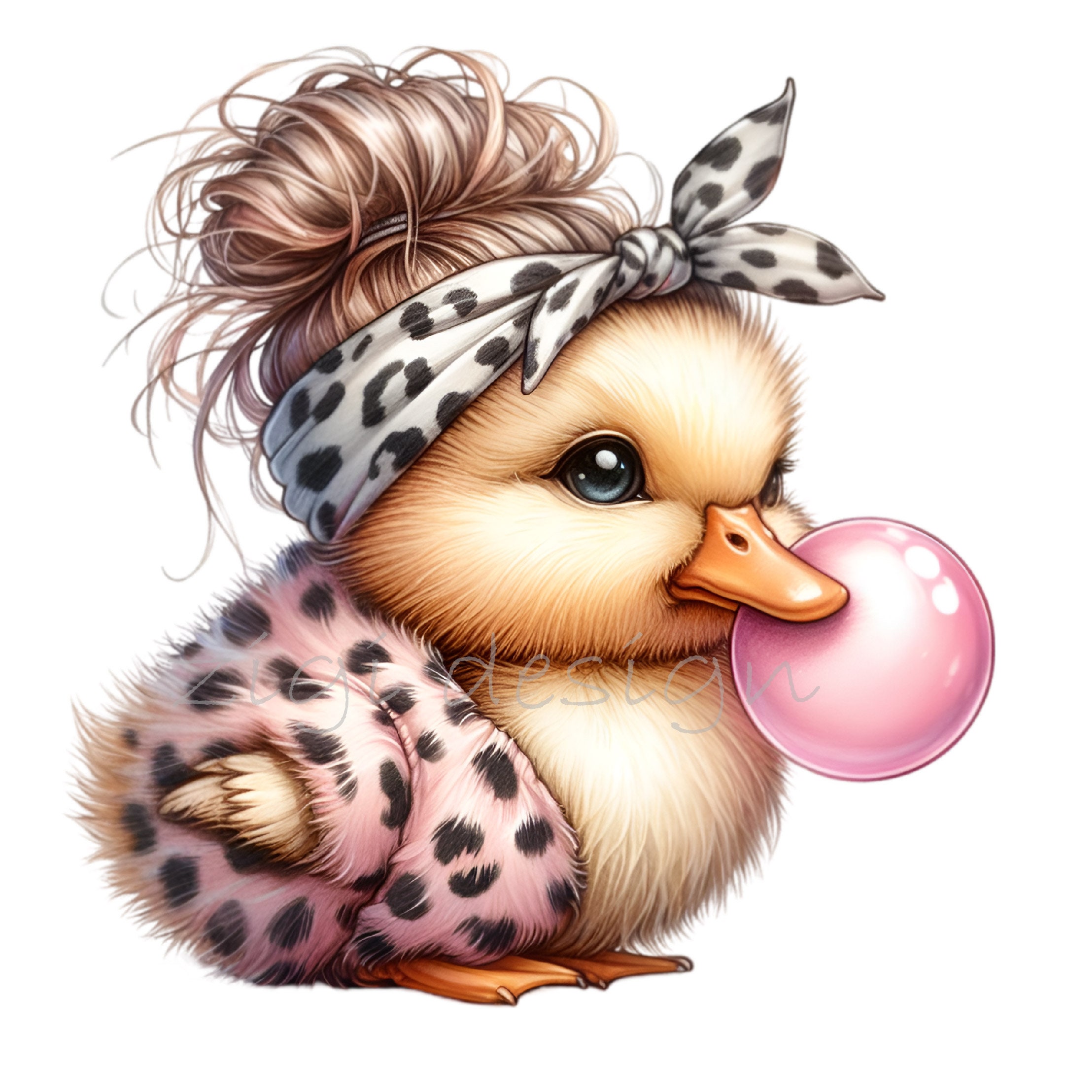 Cute Girl Duck Cartoon