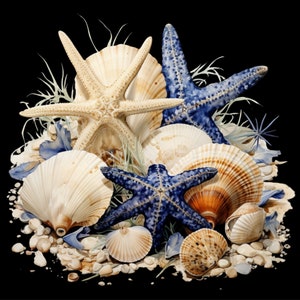 Starfish Clipart 10 PNG, Watercolor Seashells Underwater Ocean Beach ...