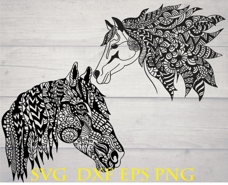 Horse Head Svg Bundle Mandala Country Girl Western Dressage - Etsy