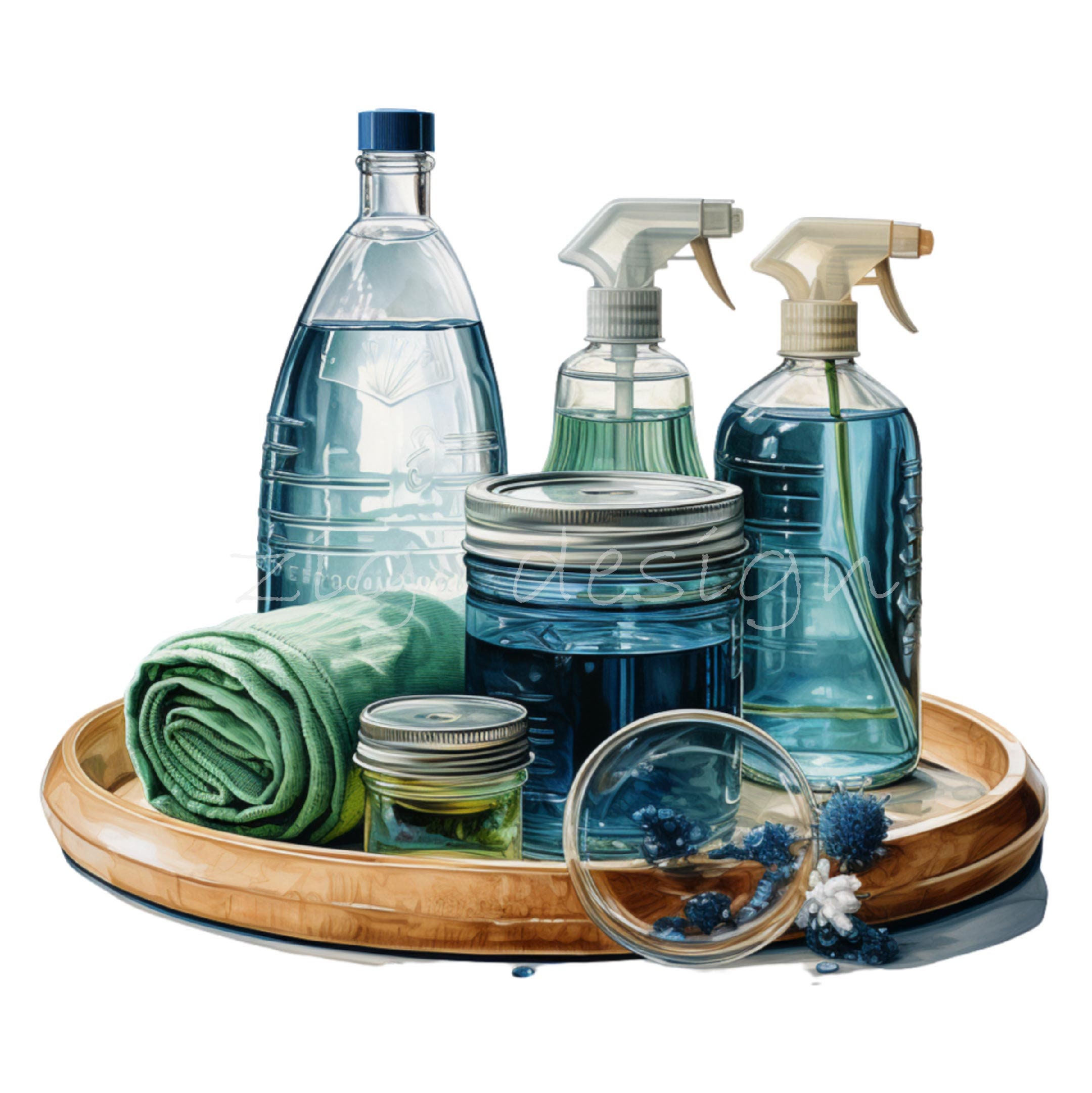 24 Rustic Cleaning Tools PNG Clipart, Vintage Brooms and Bucket ...