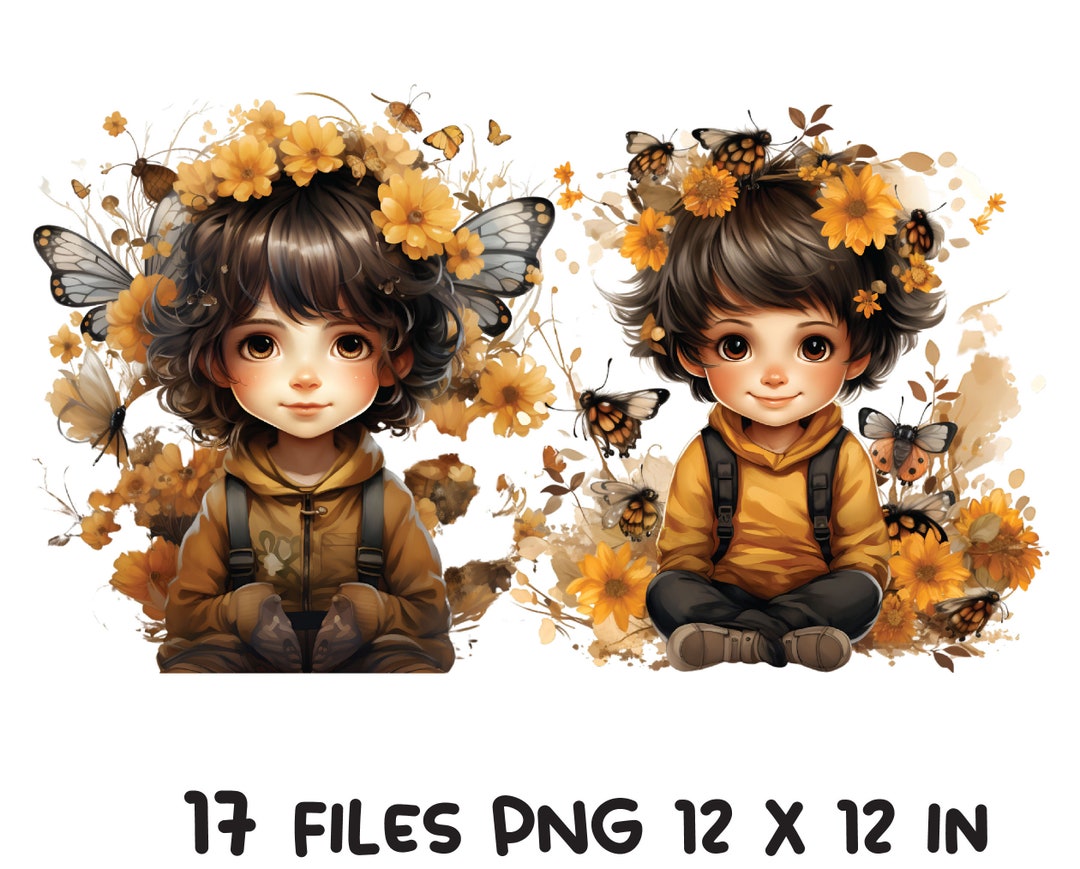 Baby Boy Bee Clipart Watercolor Bee Clipart Fairy Boy - Etsy