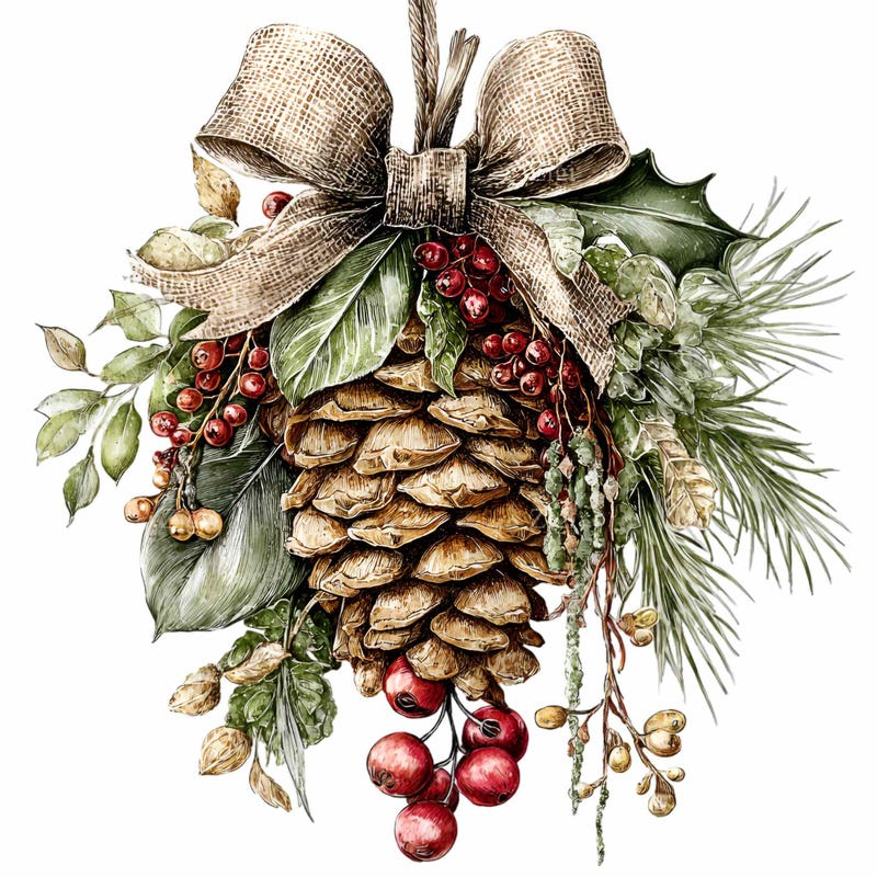 Christmas Ivy Clipart - Etsy