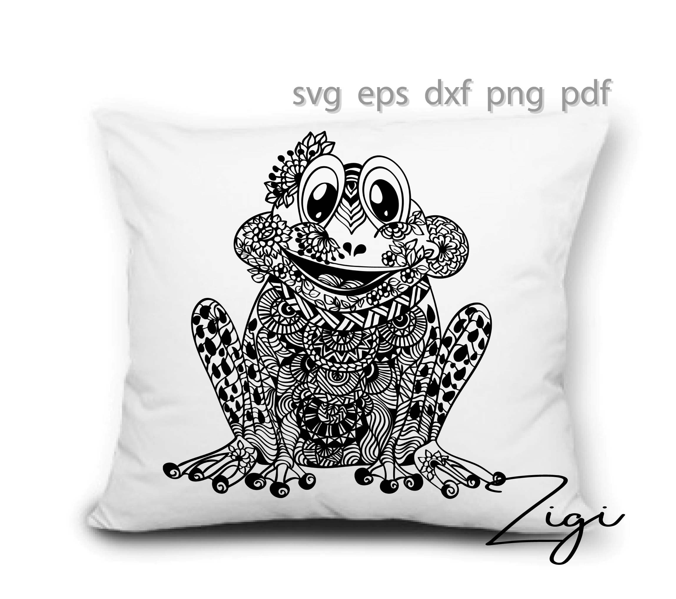 Frog svg zentangle svg mandala svg funny svg childrens | Etsy