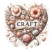 10 PNG Craft Heart Clipart, Knitting Sewing Yarn Ball Pearl Flower ...