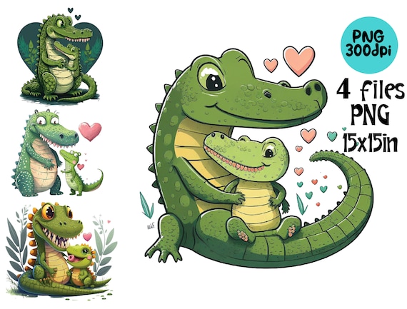 Cute Baby Alligator Clipart