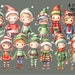Santa's Elves Clipart PNG Watercolor Winter Christmas Clip Art ...