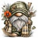 10 PNG Poppy Flower Garden Gnome, Rustic Watercolor Clipart - Etsy