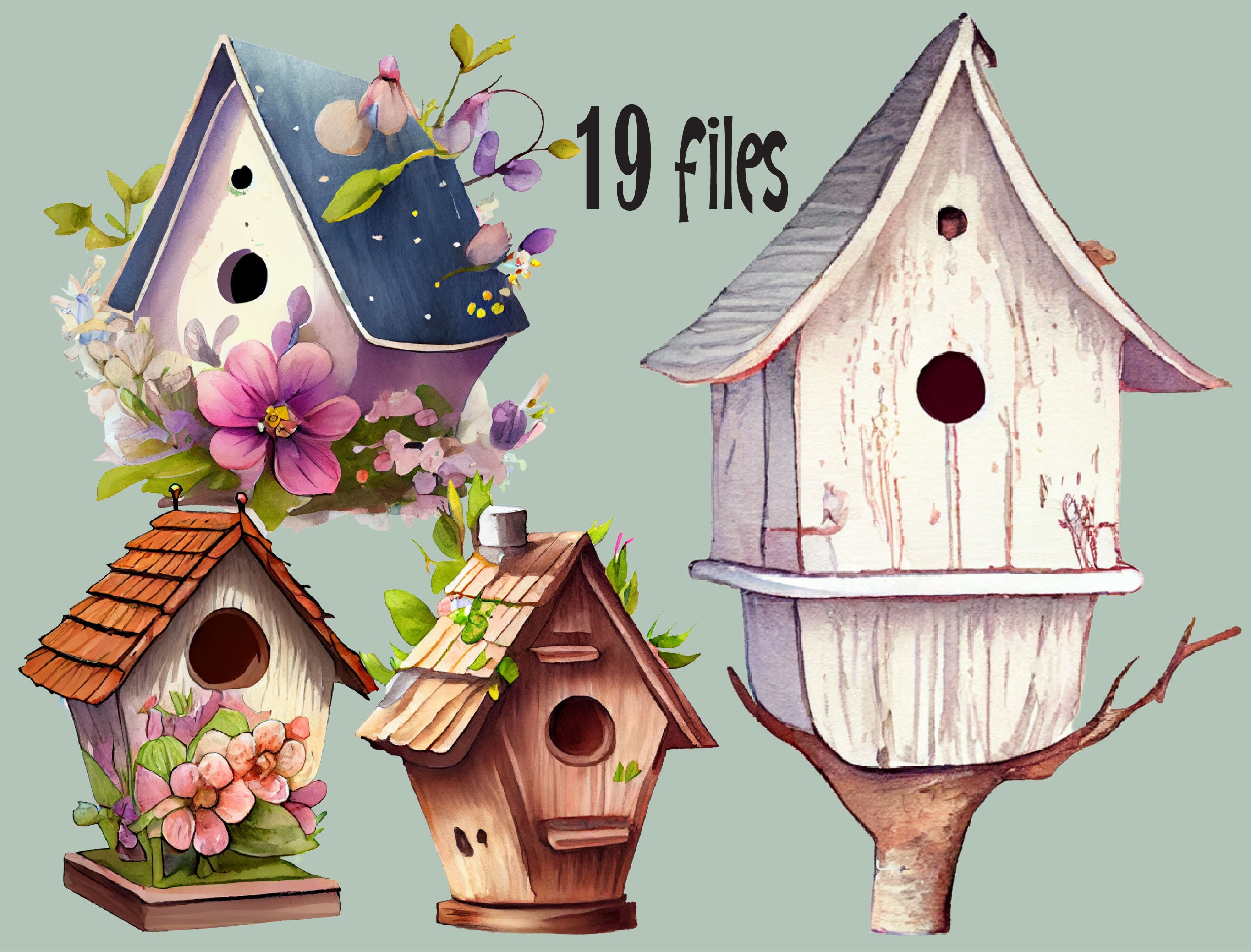 Spring Birdhouse Clipart