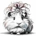 15 PNG Floral Animal Clipart – Guinea Pig With Bow PNG – Cute Pet ...