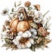 15 PNG Autumn Floral Pumpkin Clipart – Fall Bouquet & Harvest ...