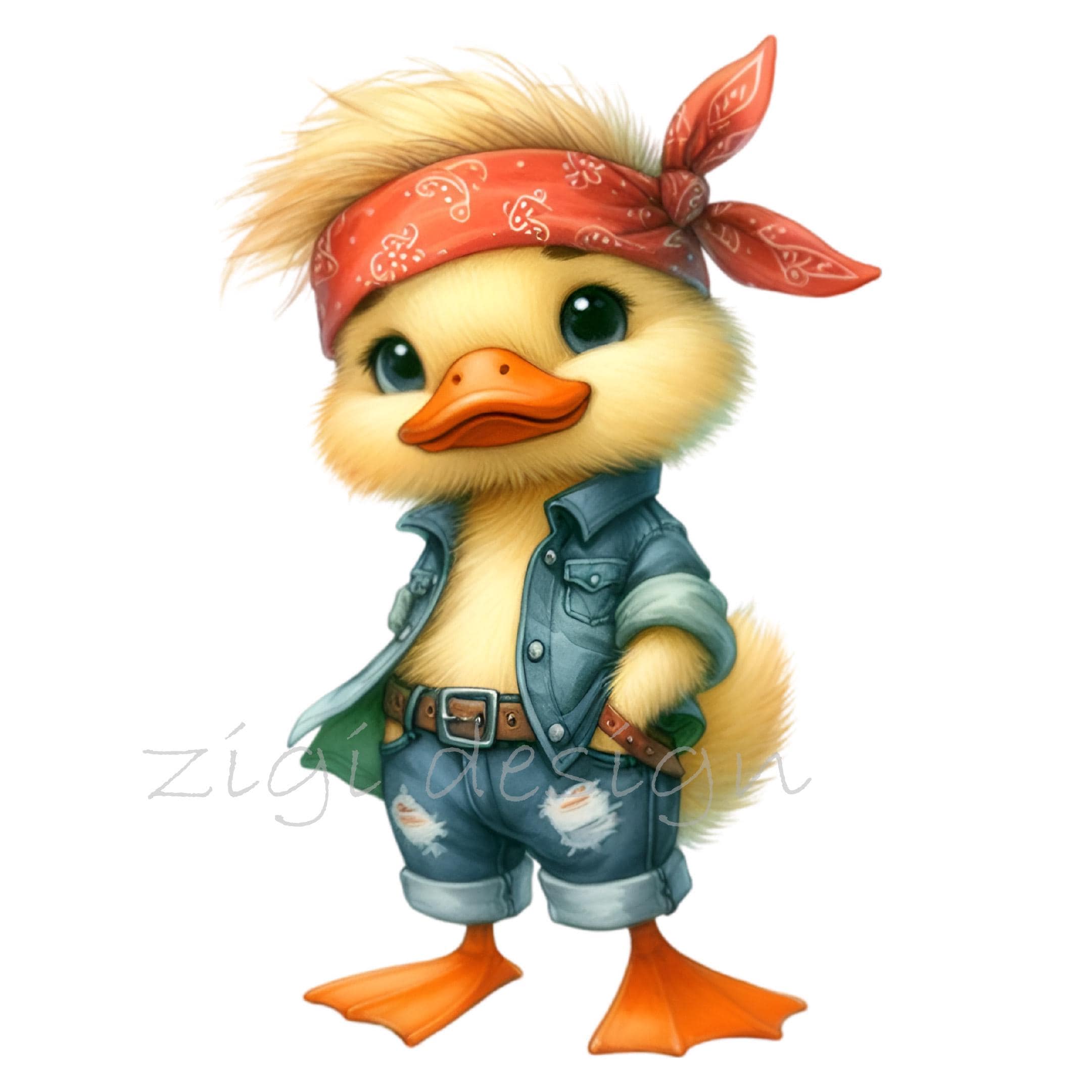 15 PNG Duckling Clipart, Rockstar Bird Illustration, Edgy Duck Art - Etsy
