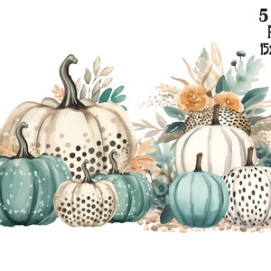 Teal Pumpkin Clipart PNG - Etsy