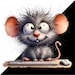 Mouse Office Computer Clipart, 12 PNG Funny Animal Lovers Gift Images ...