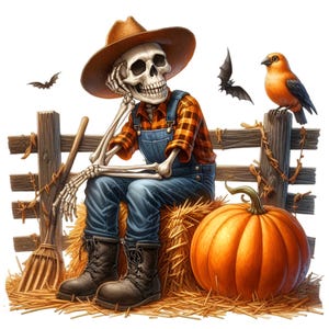 15 PNG Halloween Skeleton Clipart - PNG Spooky Pumpkin Illustration ...