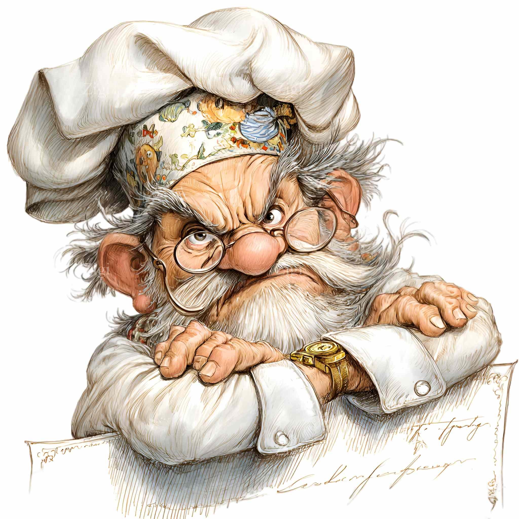 16 PNG Grumpy Chef Clipart, Funny Cook Sublimation, Italian Baker ...