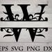 Split Initial Svg Split Letter W Monogram Svg - Split Monogram Font Svg ...