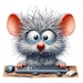 Mouse Office Computer Clipart, 12 PNG Funny Animal Lovers Gift Images ...