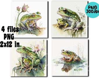 Mom Frog Clipart - Etsy