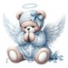 12 PNG Angel Bear Clipart – Cute PNG Illustration – Christian Nursery ...