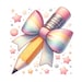 Rainbow Pastel Pencil Clipart With Star Accents 14 Digital PNG for ...
