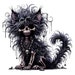 Gothic Skeleton Cat Clipart 12 PNG Spooky Feline With Skeleton and ...