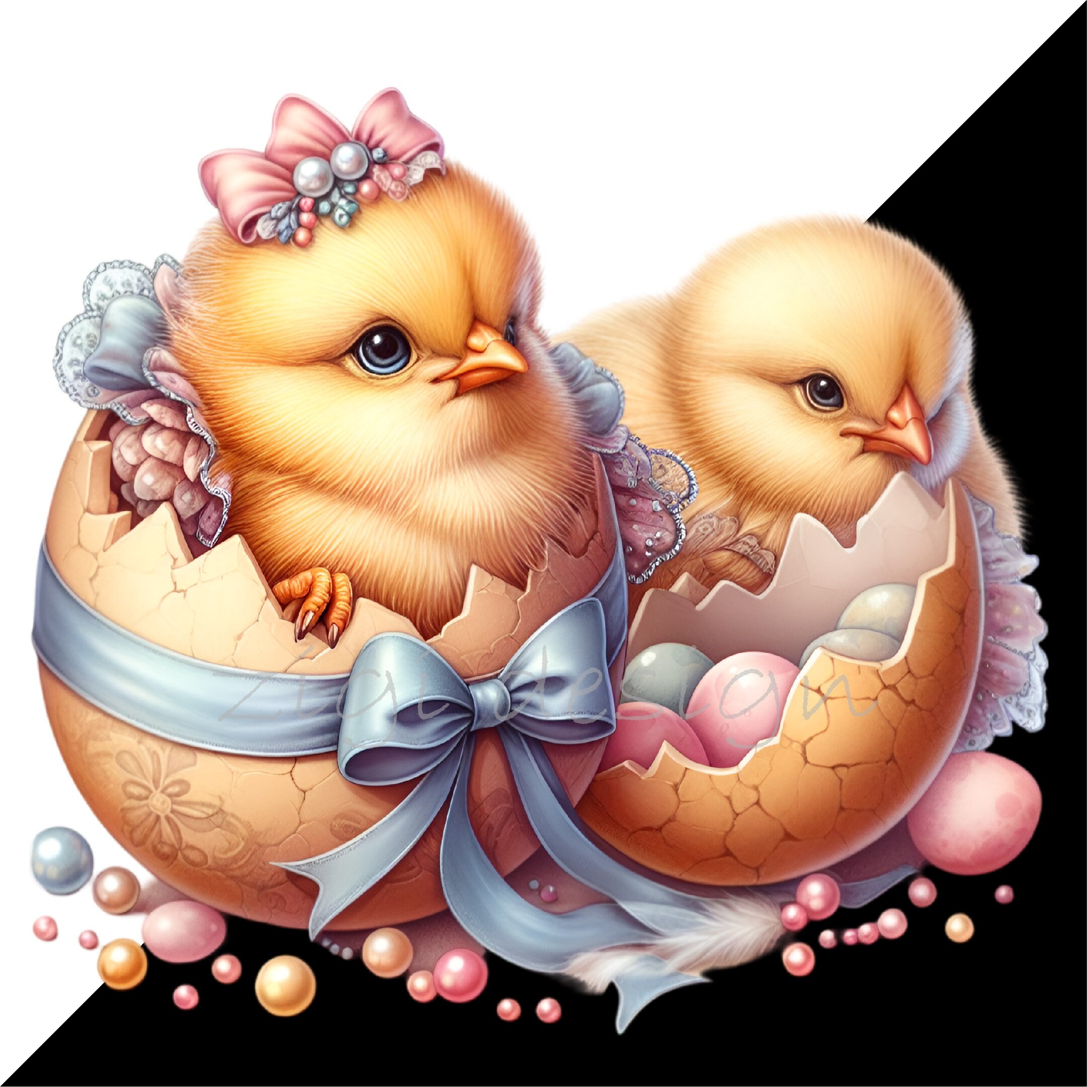 10 PNG Easter Chicks Clipart – Baby Chick Egg Illustration, Spring Farm ...