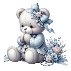 15 PNG Rosary Bear Clipart – Cute PNG Illustration – Christian Nursery ...