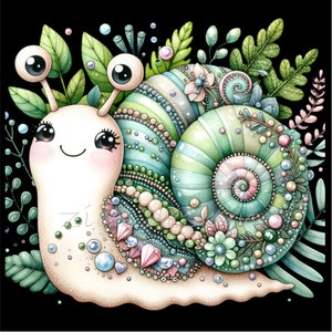 Snail Clipart Birthday Kids Clip Art 15 PNG Watercolor Snail - Etsy