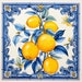 Lemon Tile Clipart Bundle, 10 Mediterranean Azulejo Portuguese Blue ...