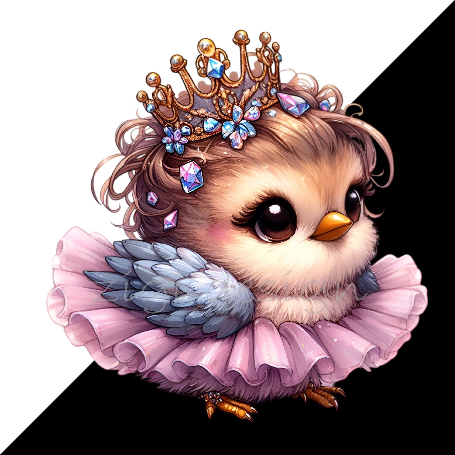 10 PNG Ballerina Owl PNG Clipart – Crown Tutu Bird Illustration ...
