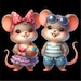Funny Mouse Clipart, 10 PNG Beach Clip Art, Couple Mice Summer, Junk ...