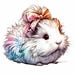 15 PNG Floral Animal Clipart – Guinea Pig With Bow PNG – Cute Pet ...