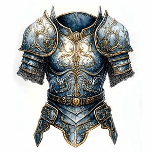 16 JPEG Medieval Armor Clipart, Ornate Knight Chestplate JPEG, Royal ...