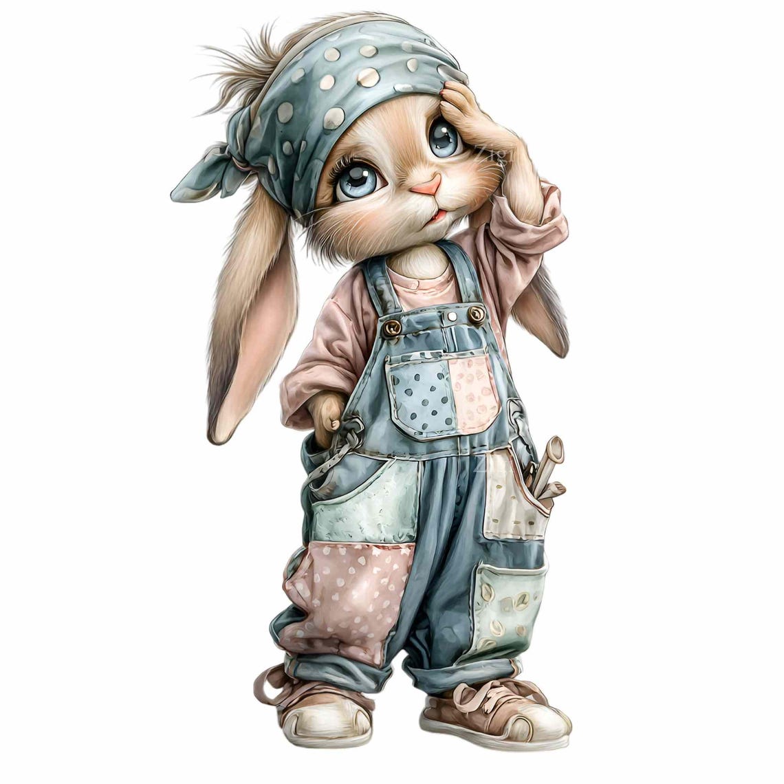 16 PNG Baby Bunny Clipart – Cute Rabbit PNG for Nursery Wall Art, Baby ...