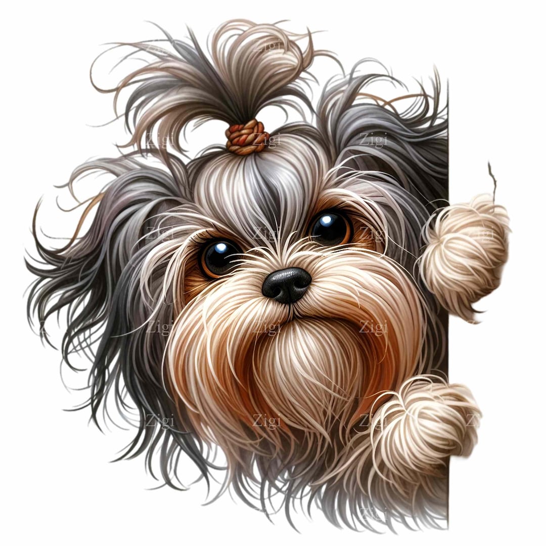 12 Peeking Havanese Clipart | Cute Havanese Puppy PNG | Dog ...