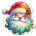 15 Golden Glitter Santa PNG Clipart, Whimsical Festive Santa With ...