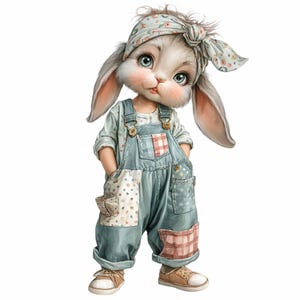 16 PNG Baby Bunny Clipart – Cute Rabbit PNG for Nursery Wall Art, Baby ...