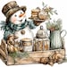 10 PNG Holiday Snowman Clipart – Christmas Cookie PNG – Cute Winter ...
