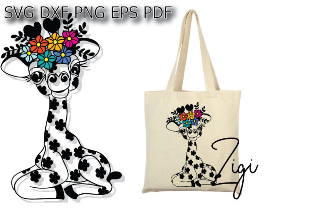 Giraffe Svg Baby Giraffe Svg Flower Crown Svg Animal - Etsy Canada