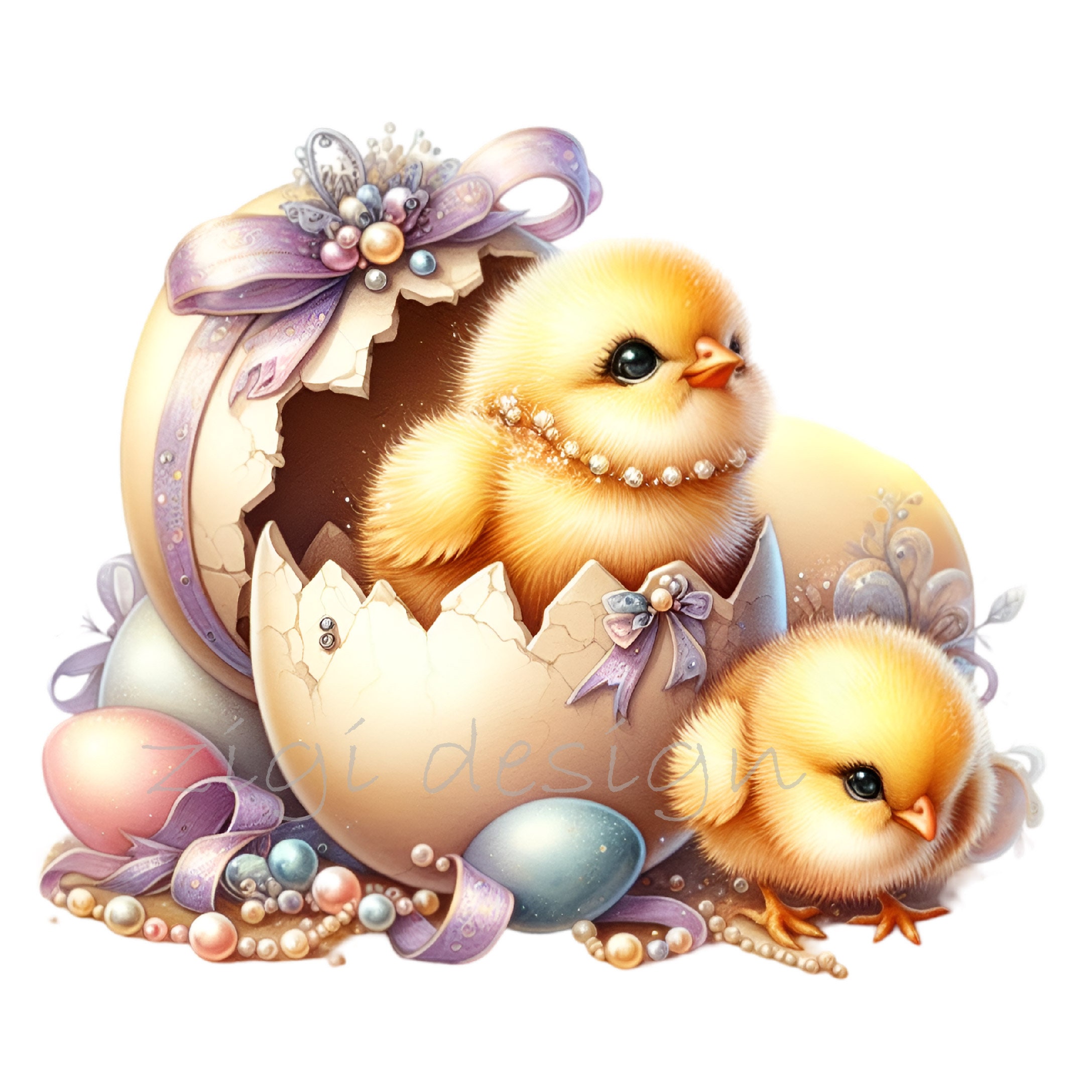 10 PNG Baby Chick Clipart – Easter Egg Hatchling Illustration, Spring ...