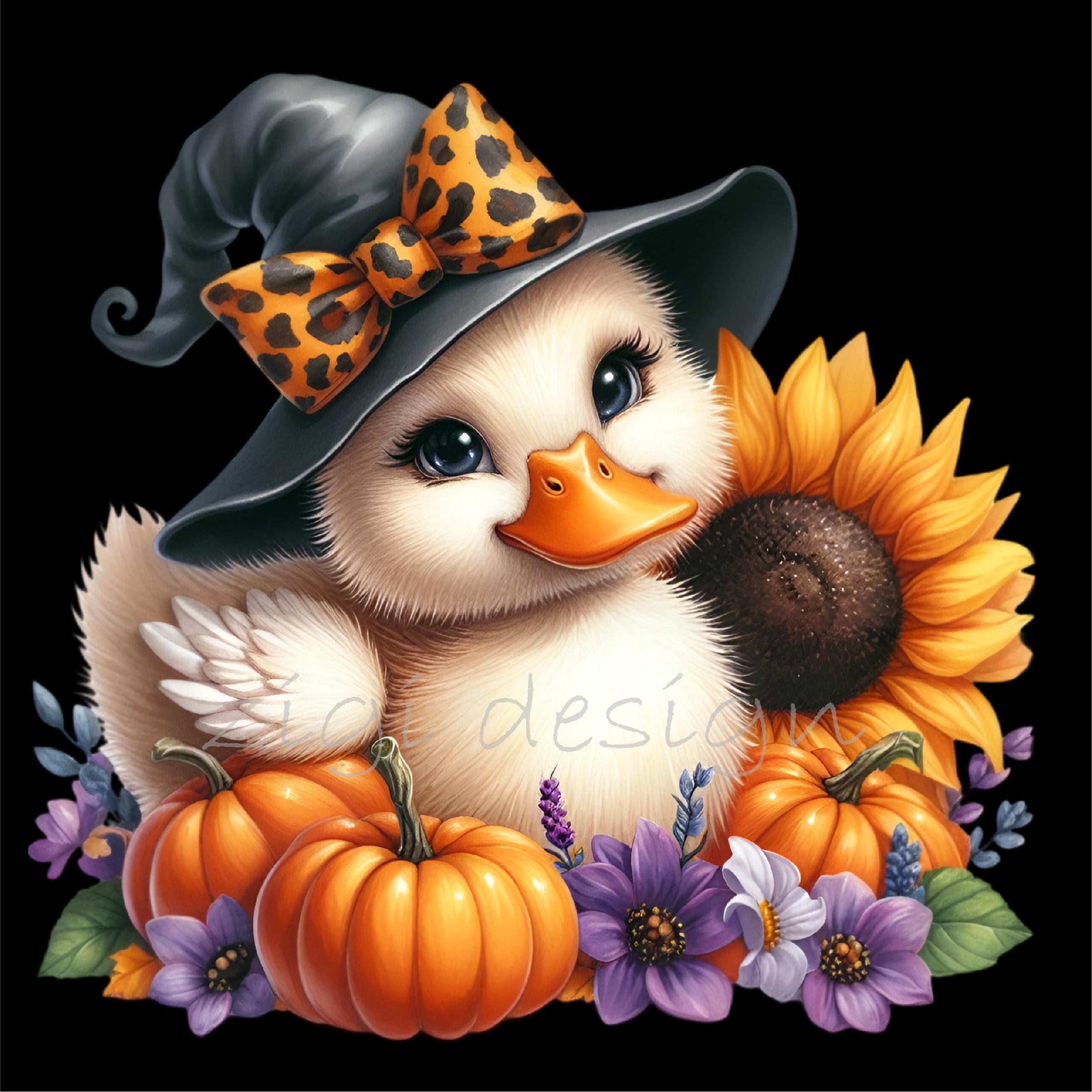 10 PNG Witch Duck PNG – Halloween Duck Clipart – Fall Pumpkin Art for ...