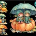 Fall Rain Clipart PNG Watercolor Pumpkin Umbrella Sublimation - Etsy