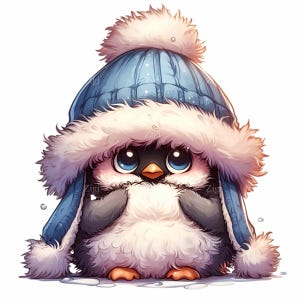 14 PNG Winter Penguin PNG – Fluffy Hat Penguin Clipart – Cute Arctic ...